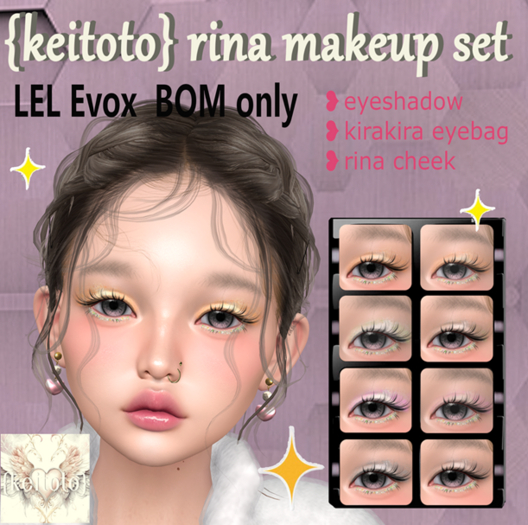 Second Life Marketplace - {keitoto}lel evoX rina makeup set(ADD)